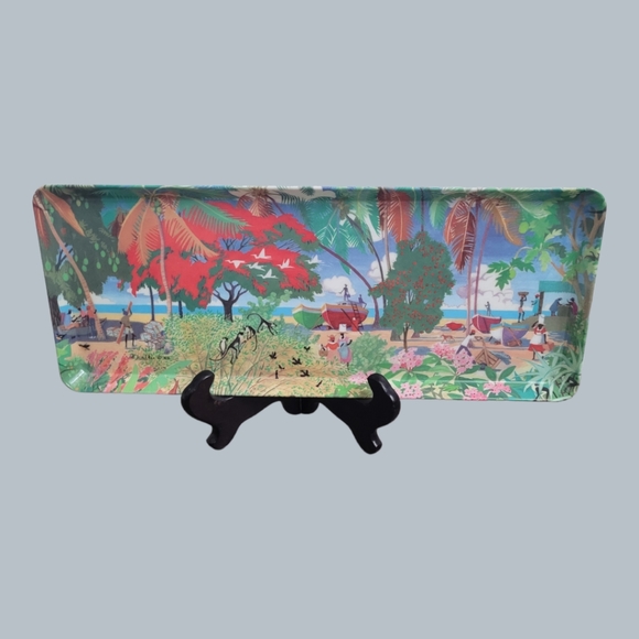 Jim Walker | Dining | Vintage Jim Walker 988 Tropical Beach Scene ...